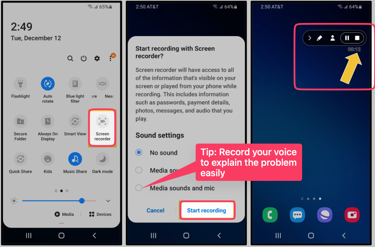 How to Screen Record (iOS, Android)